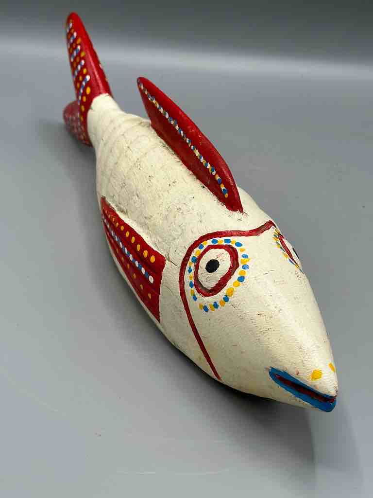 Bozo Cream Fish Puppet Sculpture | 16" — Niger Bend