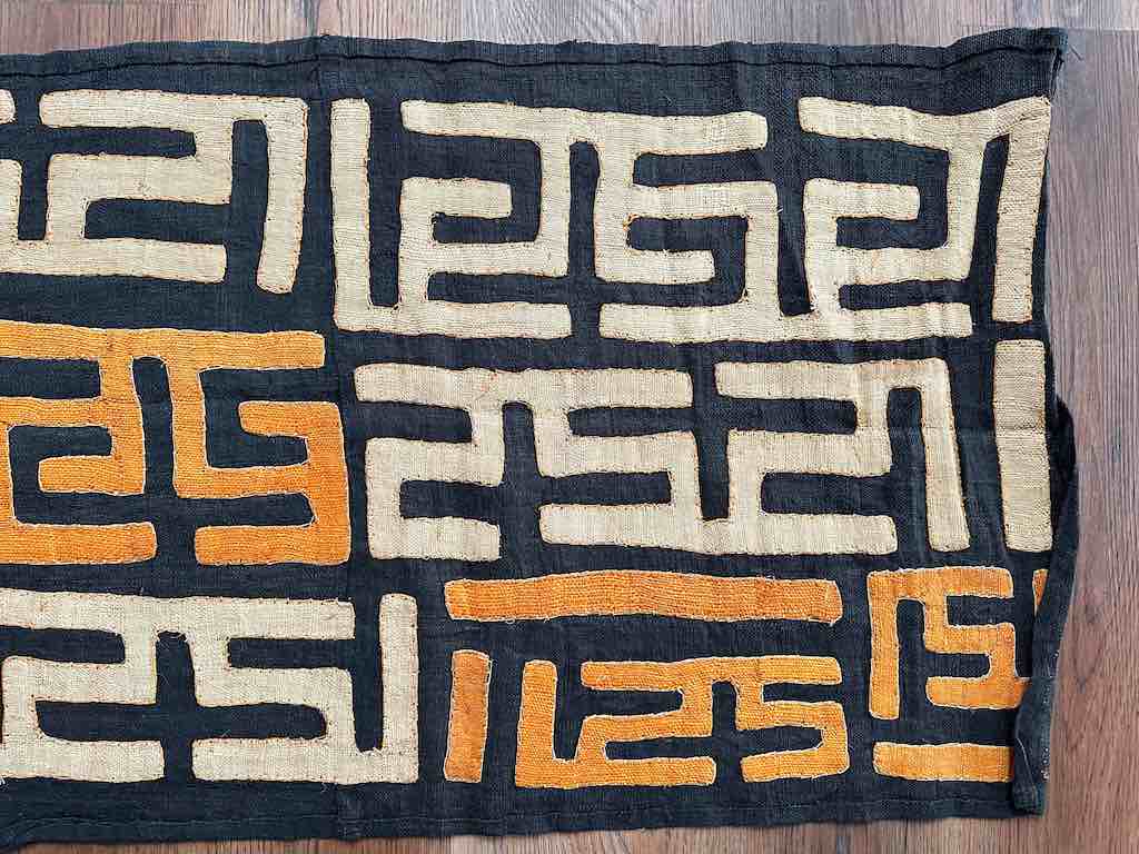 Kuba Cloth Long Raffia Textile | 139 x 22" — Niger Bend