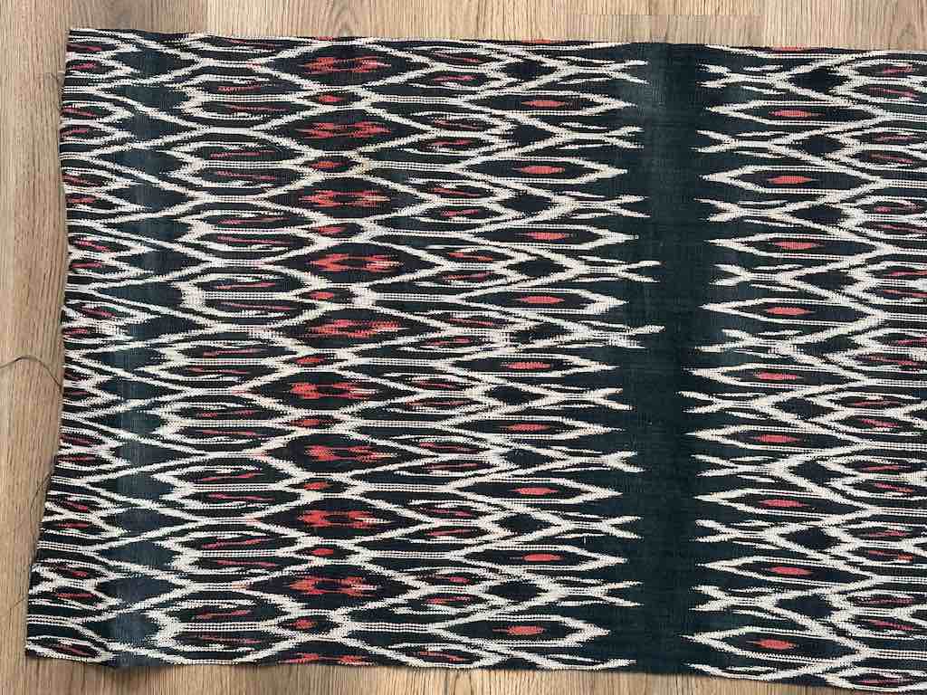 Very Long Black & White Philippine Abaca Textile Roll | 4 2/3 yards ...