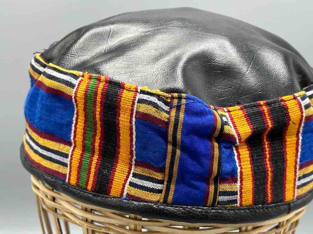 Large Size Genuine Ashanti Kente Cloth African Kufi Men's Hat | 22 3/4 ...