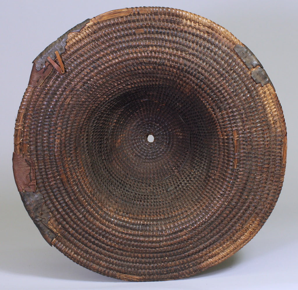 Very Old Vintage Straw Leather African Hat — Niger Bend