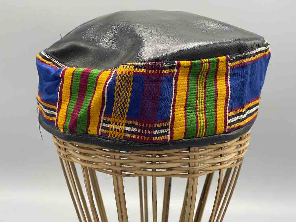 Large Size Genuine Ashanti Kente Cloth African Kufi Men's Hat | 22 1/2 ...