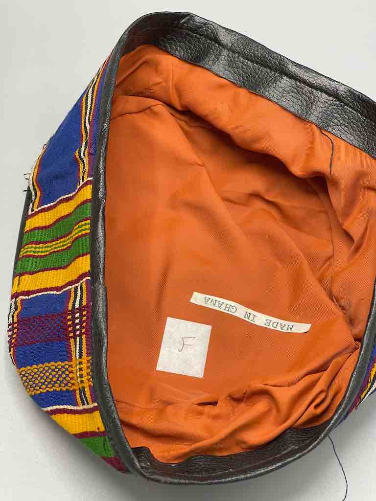 Large Size Genuine Ashanti Kente Cloth African Kufi Men's Hat | 22 1/2 ...