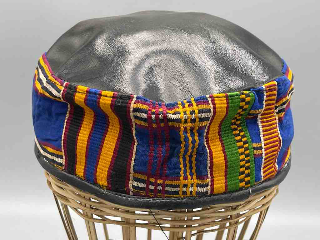 Large Size Genuine Ashanti Kente Cloth African Kufi Men's Hat | 22 1/2 ...