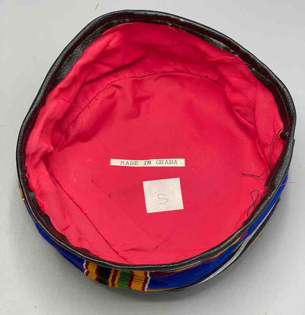 Large Size Genuine Ashanti Kente Cloth African Kufi Men's Hat | 22 7/8 ...