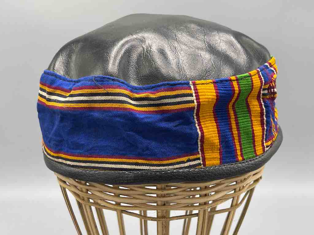 Large Size Genuine Ashanti Kente Cloth African Kufi Men's Hat | 23 1/4 ...