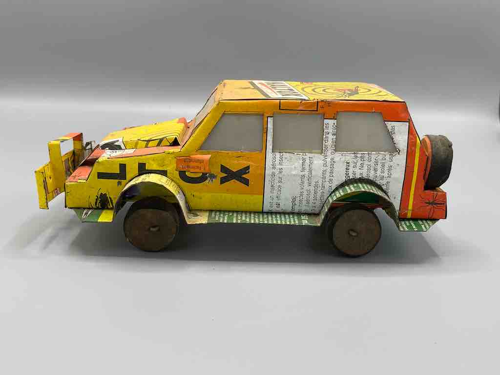 African Recycled Labeled Metal Can Toy Car - Burkina Faso — Niger Bend