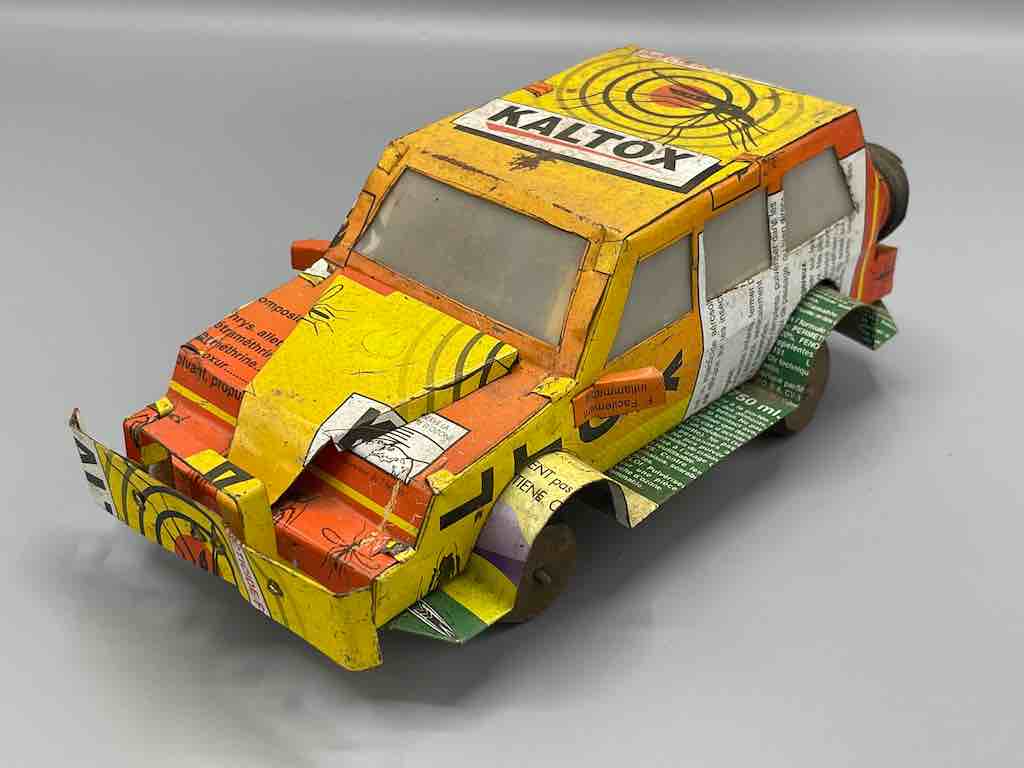 African Recycled Labeled Metal Can Toy Car - Burkina Faso — Niger Bend