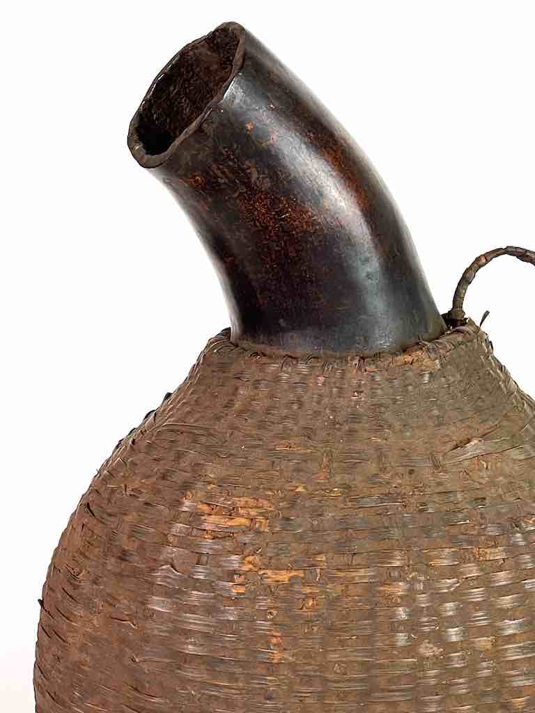XL Vintage Tutsi Basket-Weave Covered Gourd Container - Burundi — Niger ...