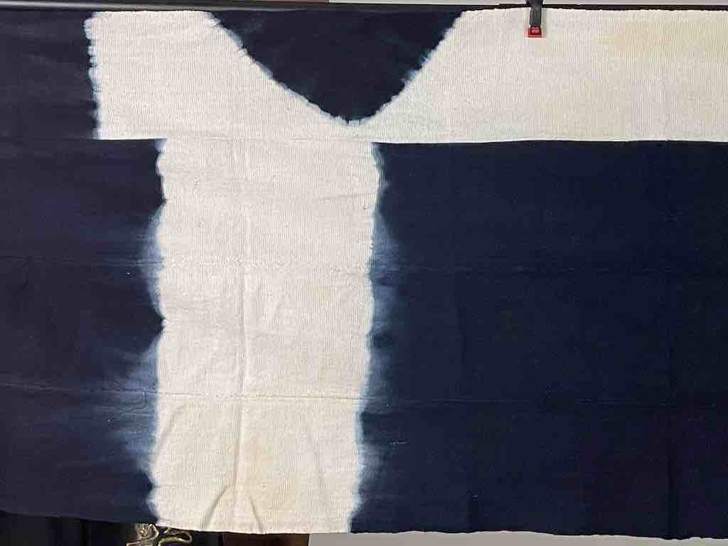 Tiv Indigo Textile Scarf Shawl Table Runner — Niger Bend