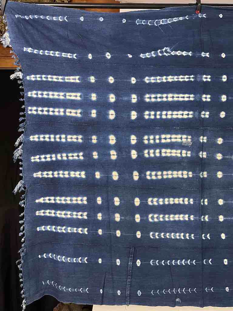 Vintage Mossi Indigo Textile "Wrapper" | 58 x 46" — Niger Bend
