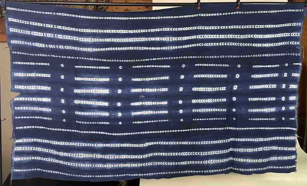 Vintage Mossi Indigo Textile "Wrapper" | 63 x 38" — Niger Bend