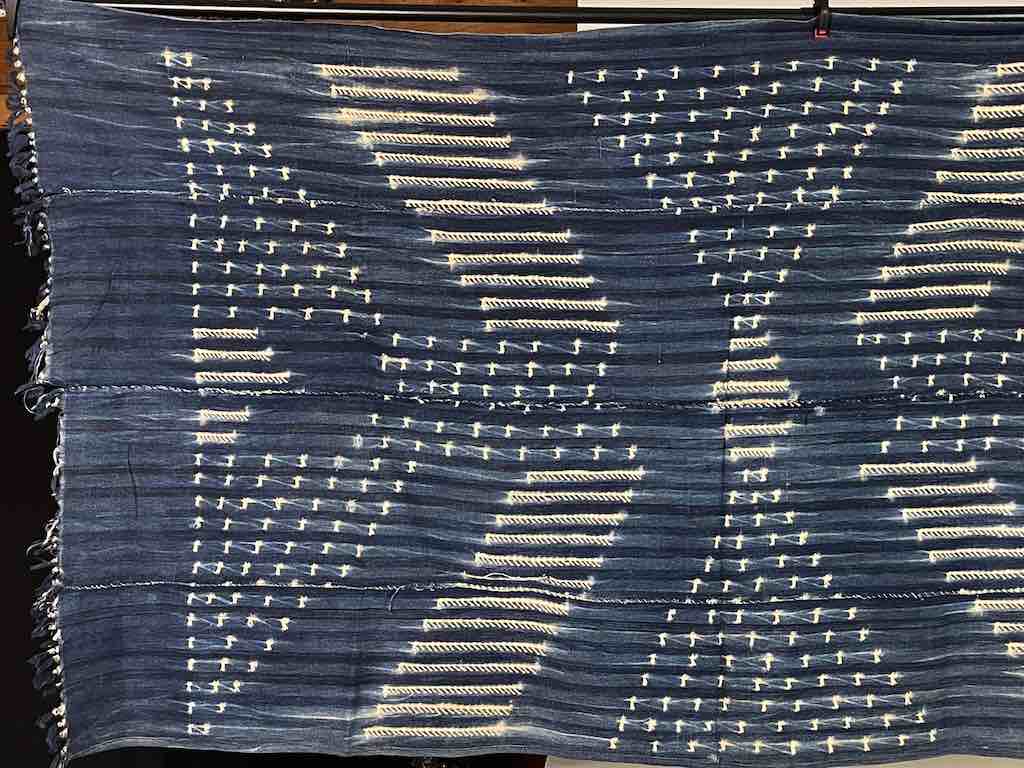 Vintage Mossi Indigo Textile "Wrapper" | 65 x 35" — Niger Bend