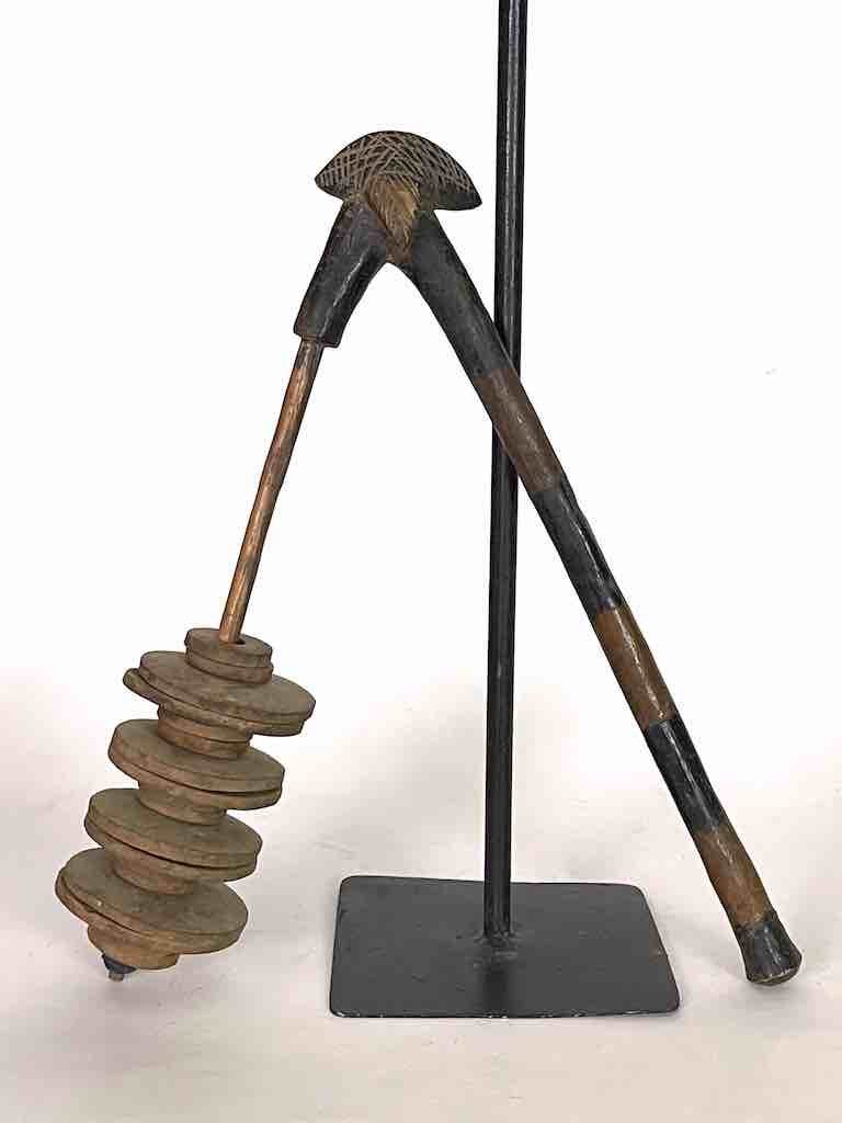 Vintage Traditional Wasamba Gourd Disk Rattle Musical Instrument ...