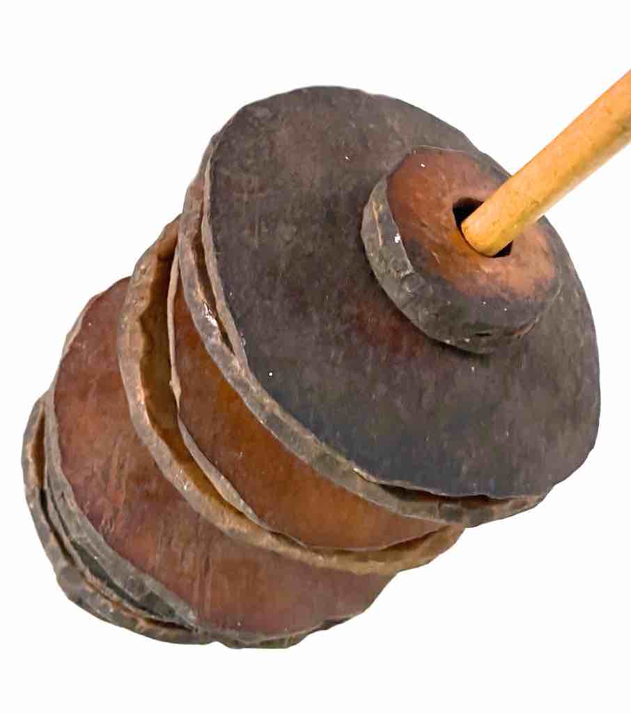 Vintage Traditional Wasamba Gourd Disk Rattle Musical Instrument ...