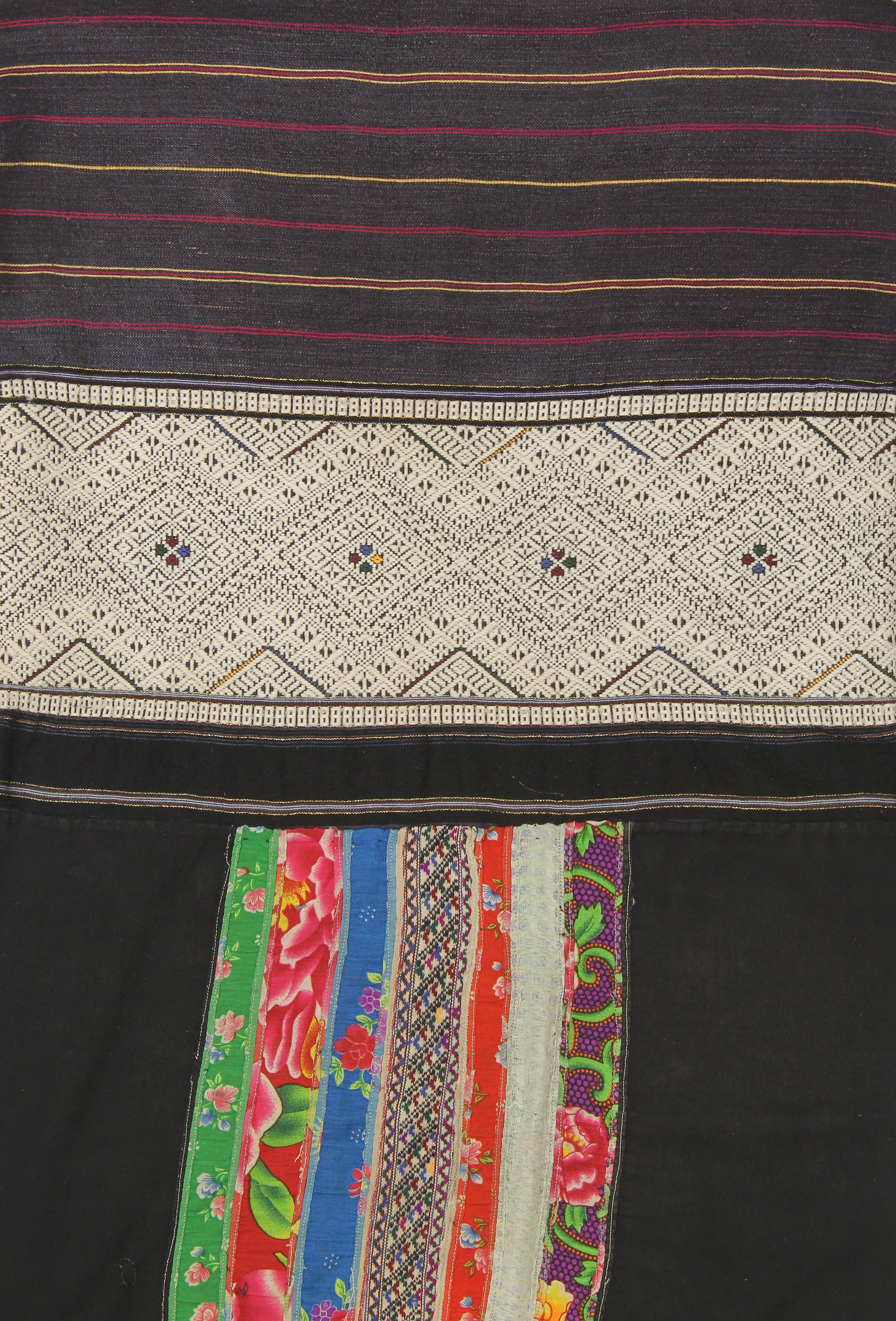 Vintage Ethnic Lu Skirt from Northern Vietnam | 32" x 21" — Niger Bend