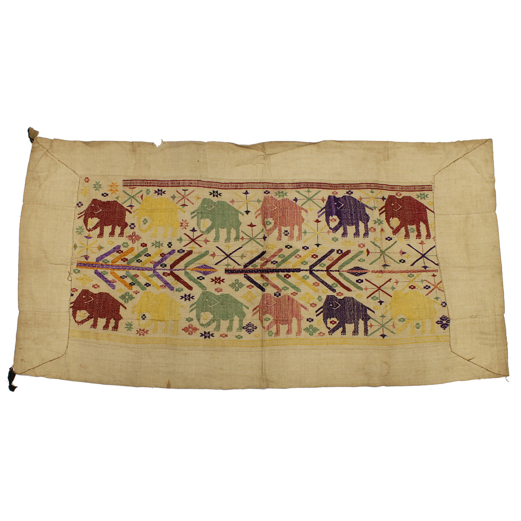 Vintage Tay Silk Quilt from Vietnam | 62" x 32" — Niger Bend